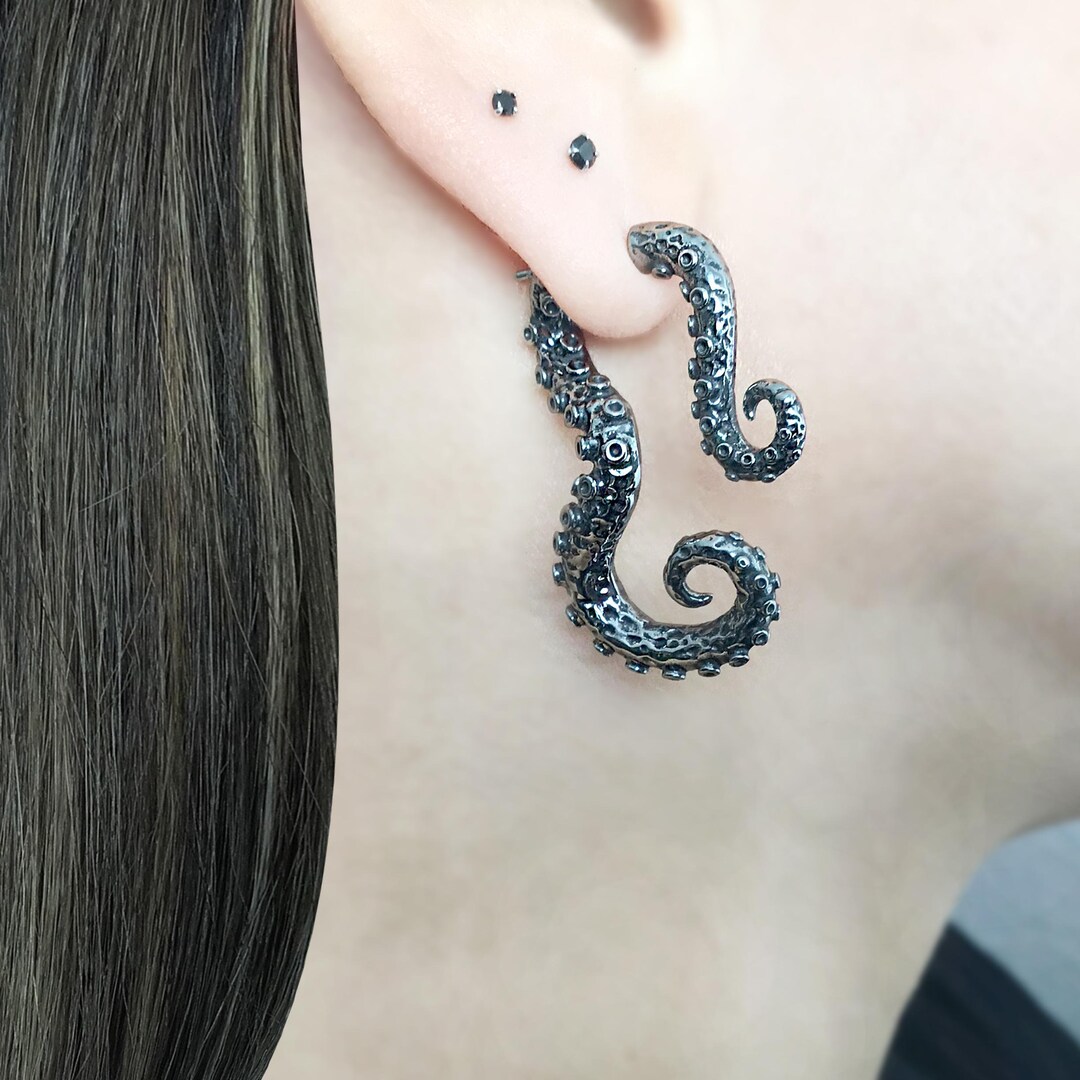Octopus Tentacle Ear Jacket, Octopus Earring ,gothic Earring Octopus ...