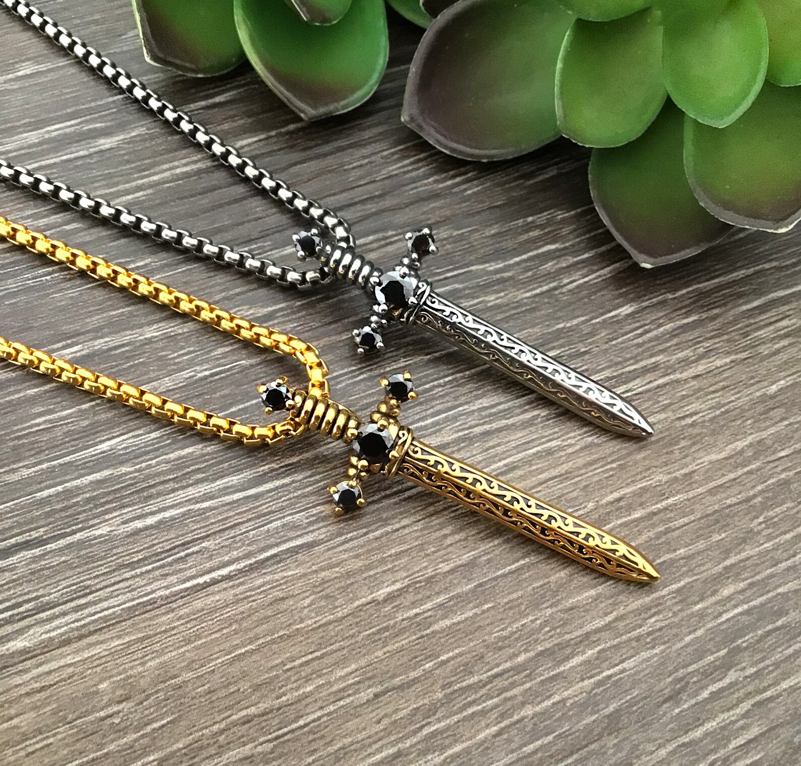 Sword Necklace Sword Pendant Sword Jewelry Dagger Necklace - Etsy