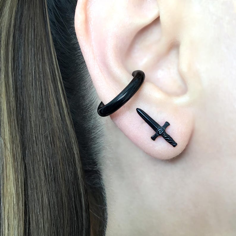 Minimalist Ear Cuff, No Piercing Earrings, Stackable Cuffs ,stainless ...