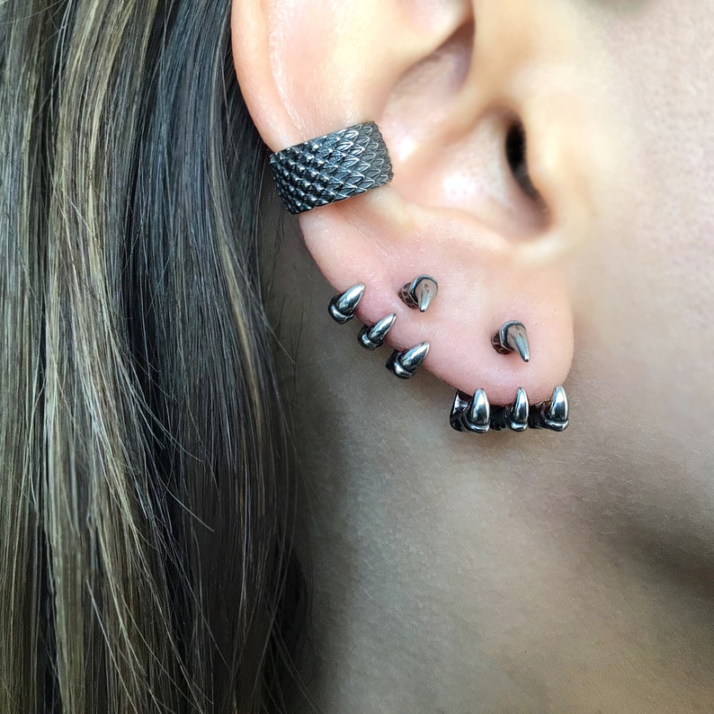 Dragon Scale Ear Cuff Gothic Ear Cuff Stainless Steel - Etsy