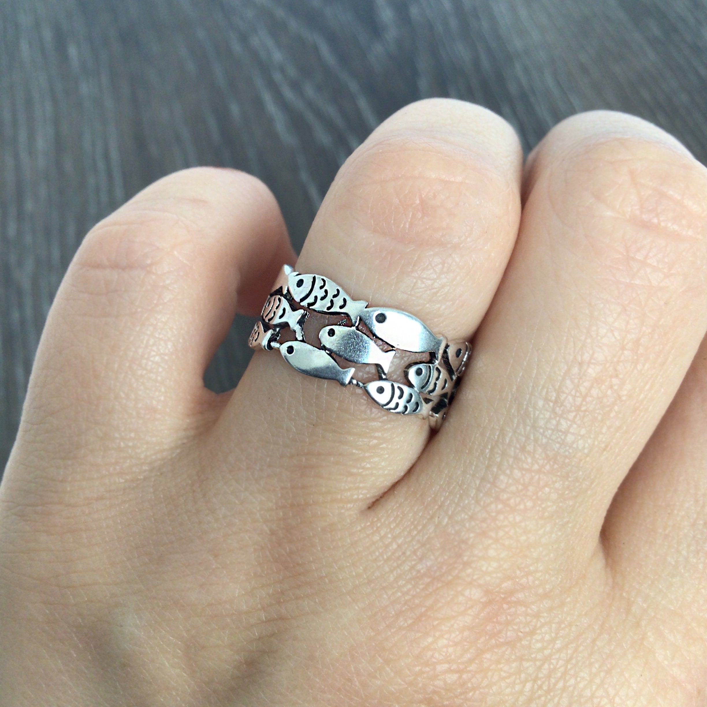 Fish Ring Adjustable Fish Ring open Ring Adjustable Ring - Etsy