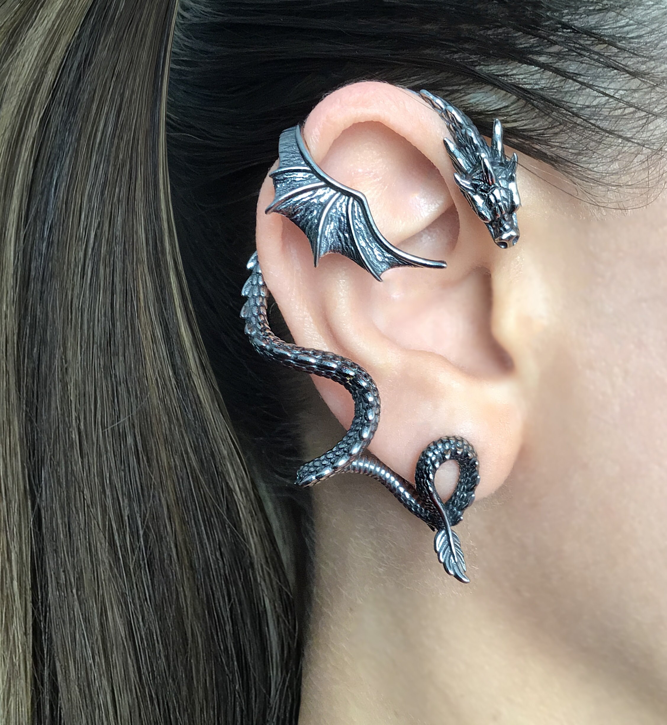 SINGLE Dragon Cuff Earring Dragon Cuff Earring Gothic - Etsy Canada