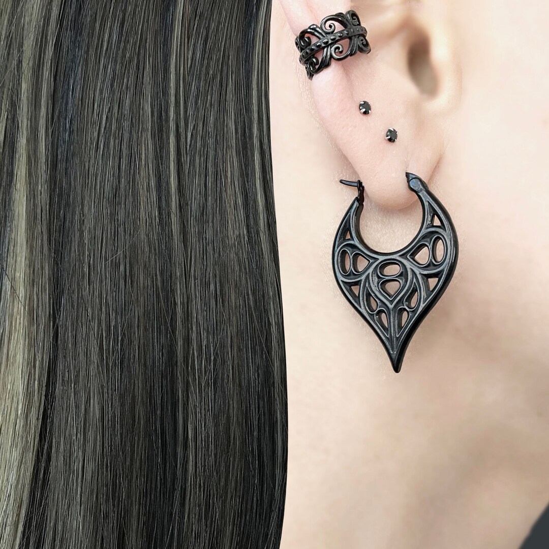 Gothic Hoop Earrings,gothic Cathedral Inspired Jewelry, Hoop Earrings ...