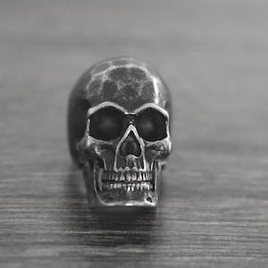 Skull Ring, Large Hammered Skull Ring,stainless Steel Skull Ring ...
