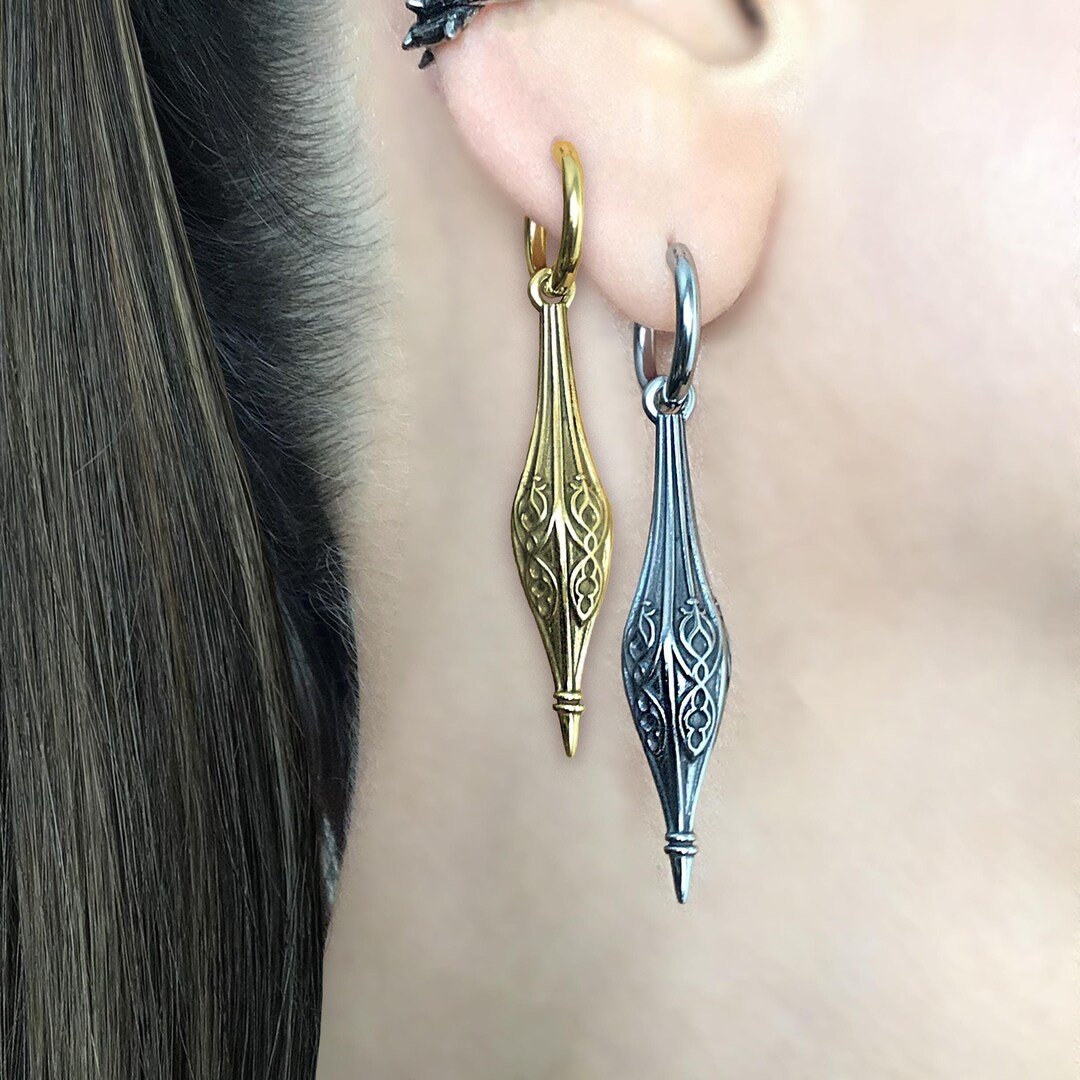 Gothic Spike Hoop Earrings, Gothic Spikeemma Earrings Hoop Earrings ...