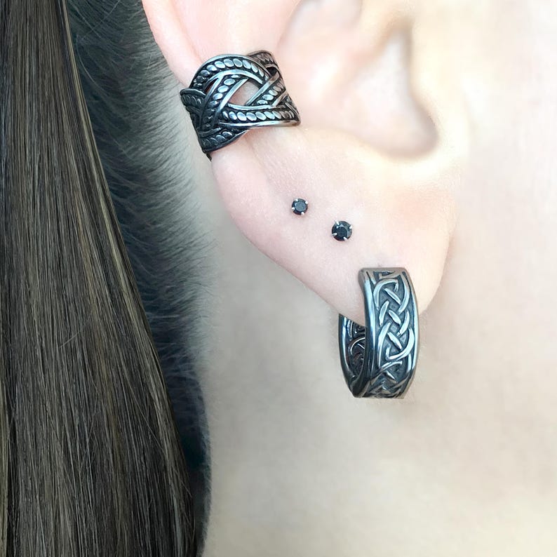 Celtic Braid Earrings, Celtic Braid Hoop Earrings ,celtic Hoops ,celtic ...