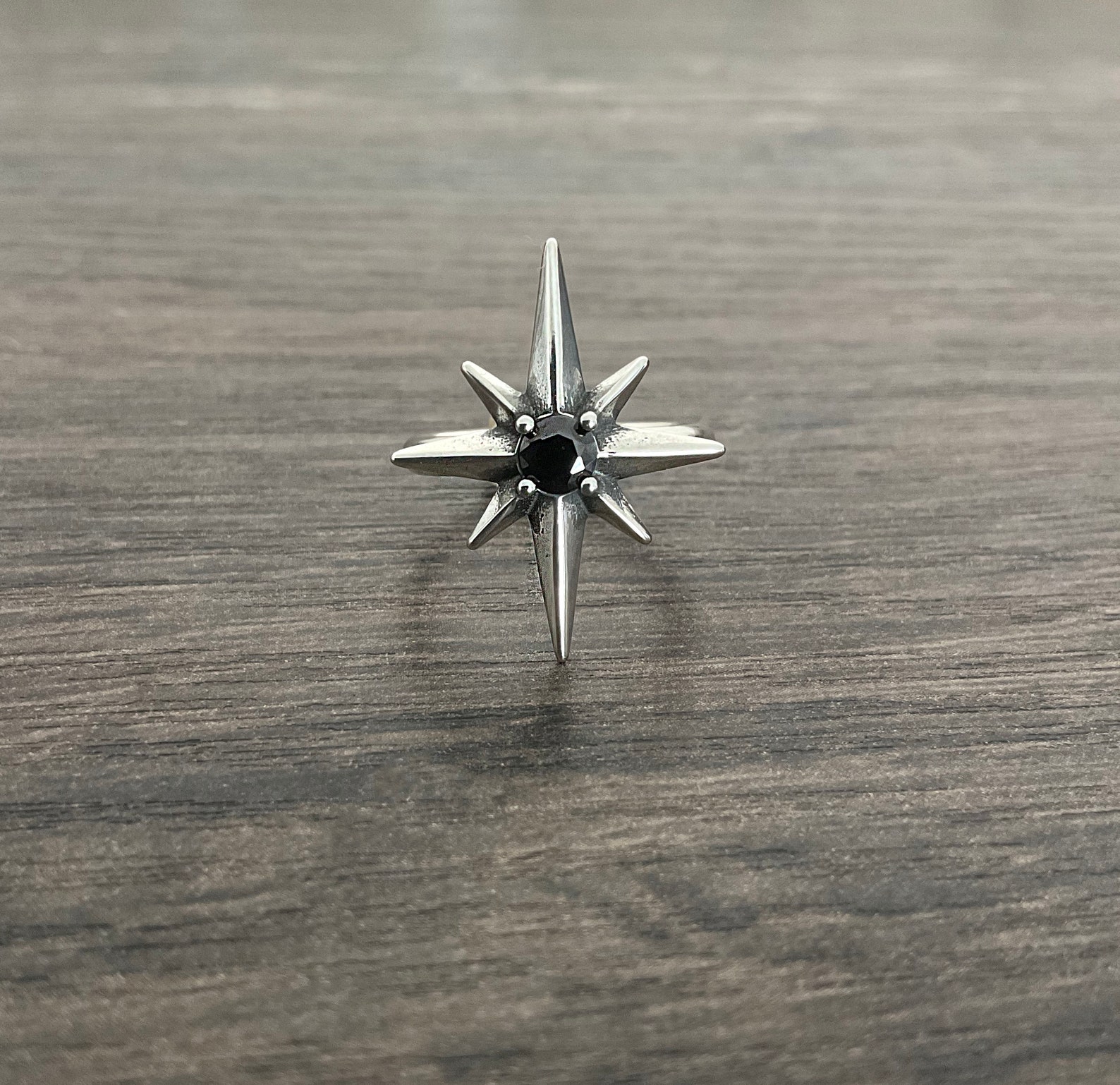 North Star Ring Stainless Steel Star Ring Star Ring - Etsy