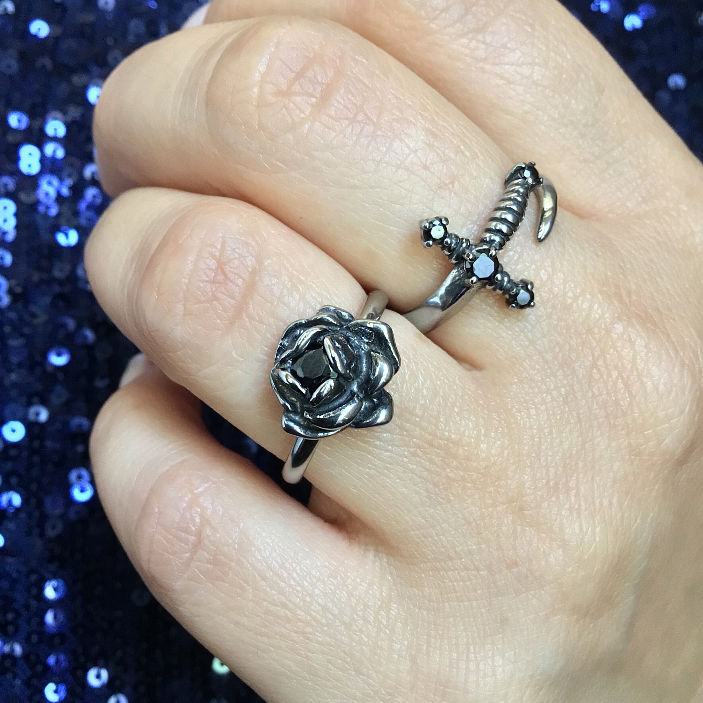 Gothic Lotus Flower Ringstainless Steel Flower Ring gothic | Etsy