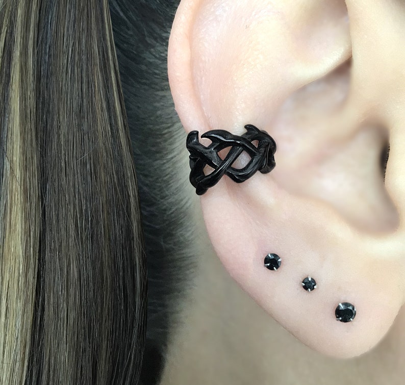 Thorns Ear Cuff, Gothic Ear Cuff, Stainless Steel Cuff, Gothic Jewelry ...