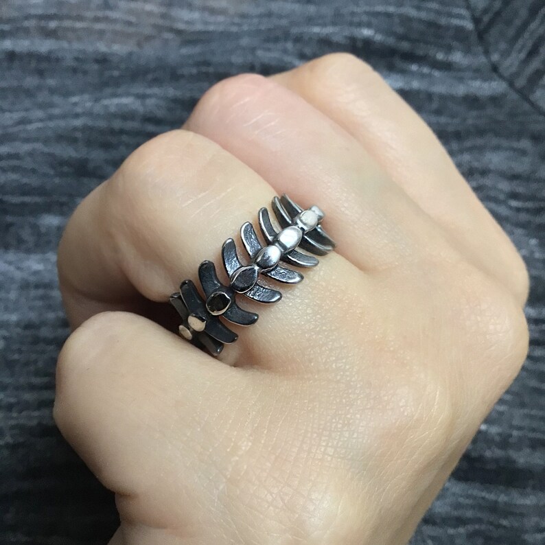 Spine Ring Stainless Steel Ring Gothic Jewelry Punk - Etsy