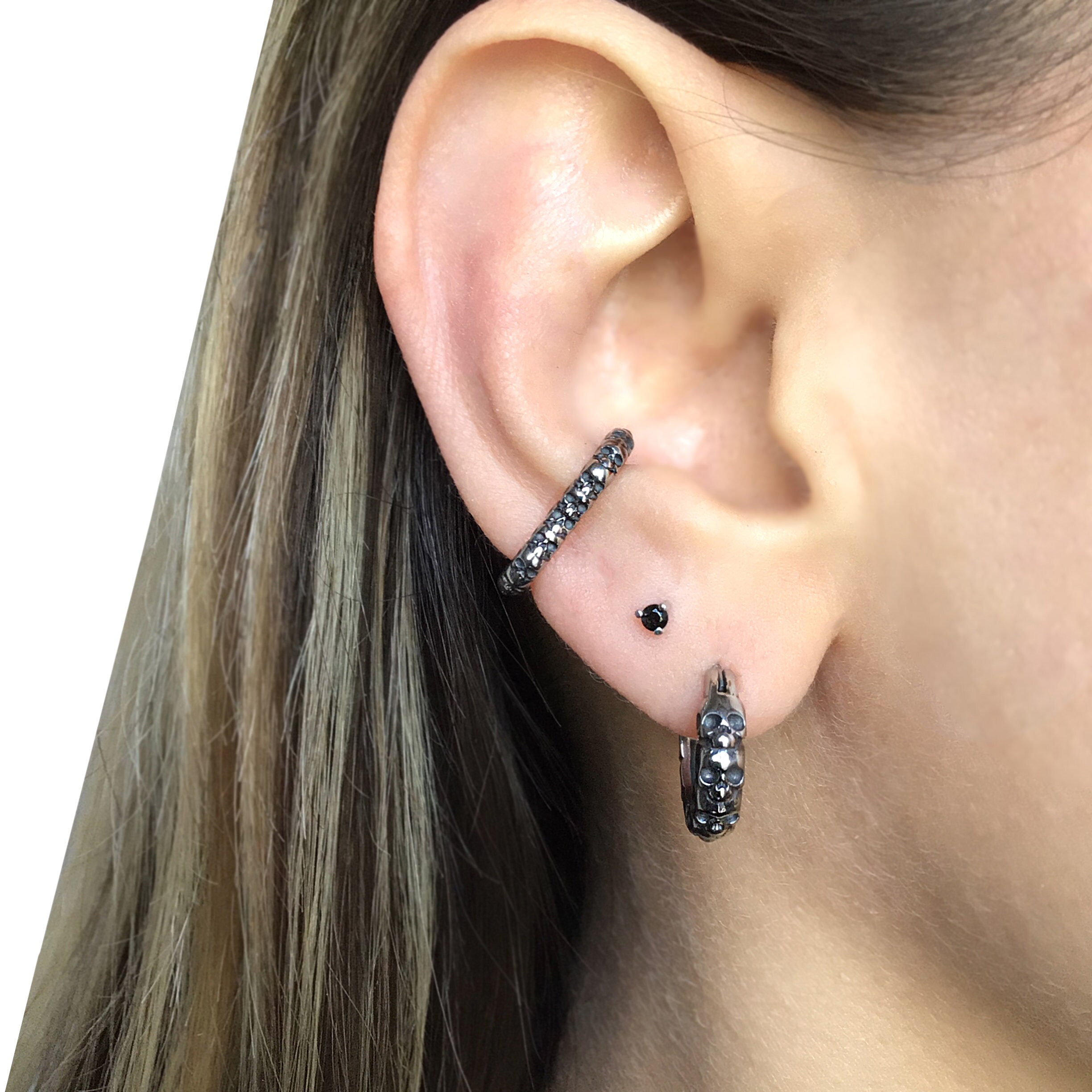 Skull Ear Cuff Gothic Ear Cuff Skull Ear Cuff Stainless | Etsy