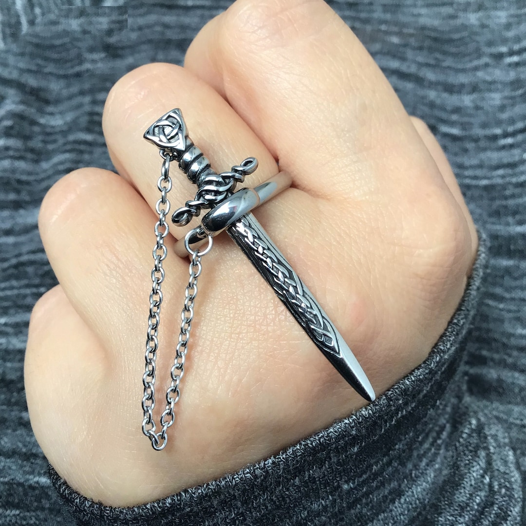 Celtic Sword Ring, Sword Ring, Dagger Ring, Sword Jewelry, Celtic Ring ...
