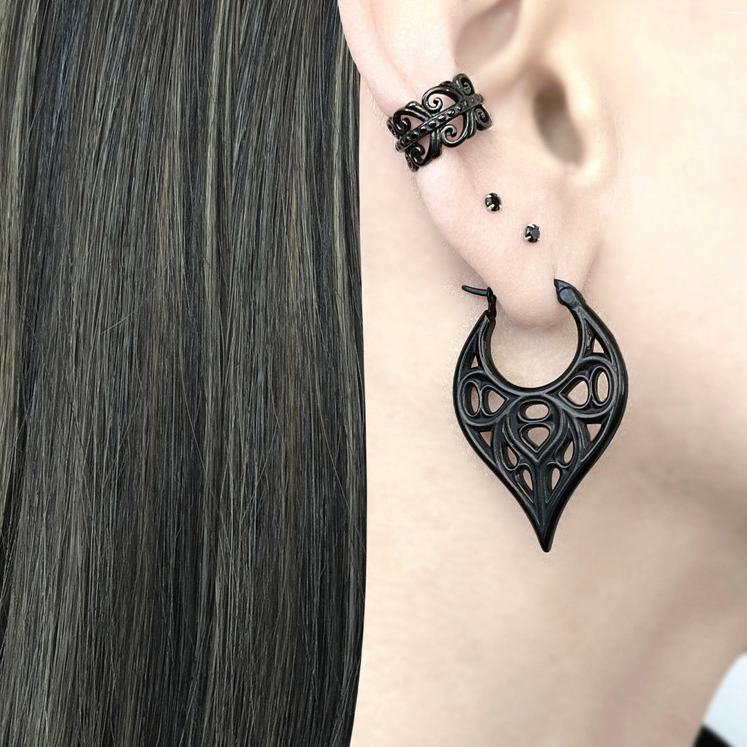 Gothic Hoop Earrings,gothic Cathedral Inspired Jewelry, Hoop Earrings ...