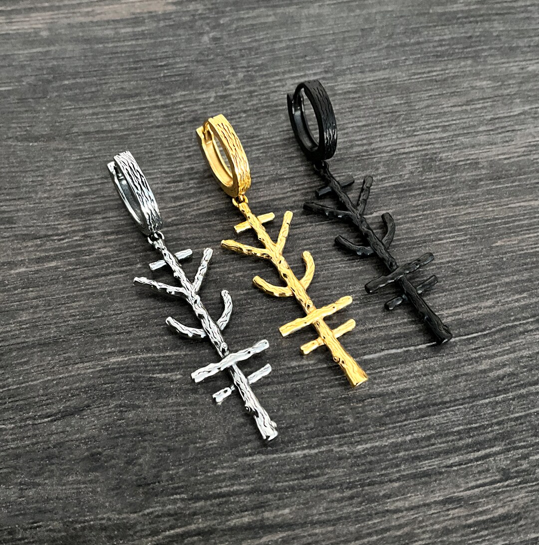 Rune Earring, Rune Hoop Earring, Large Hoops, Statement Hoops, Celtic ...