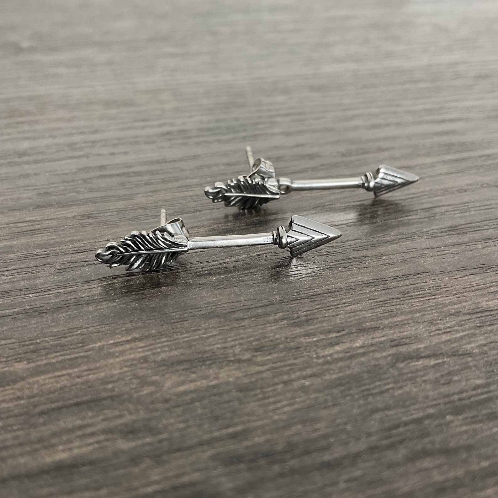 Arrow Earrings, Front Back Earrings, Arrow Jewelry, Stainless Steel ...