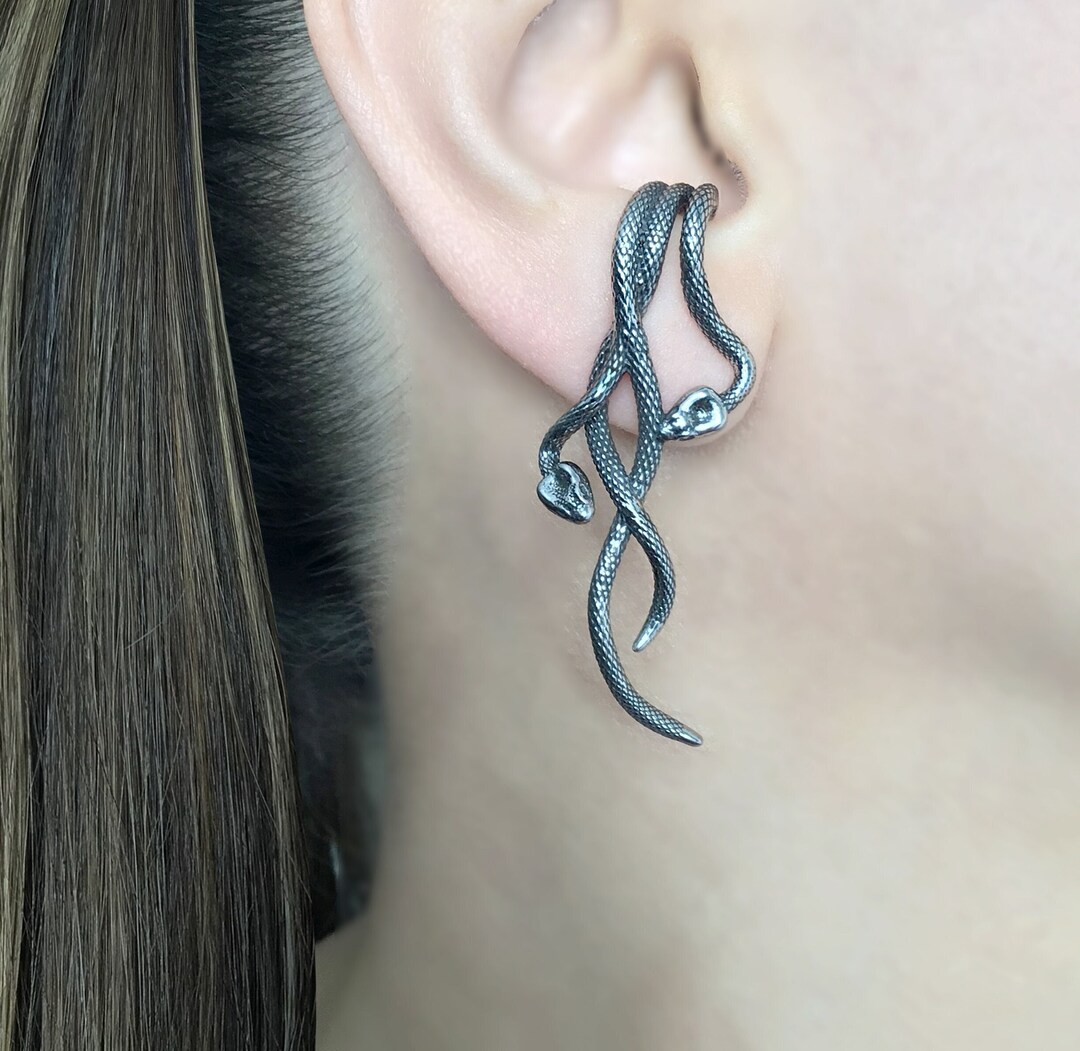 Snake Earrings,snake Studs, Snake Jewelry Jewelry, Gothic Jewelry ...