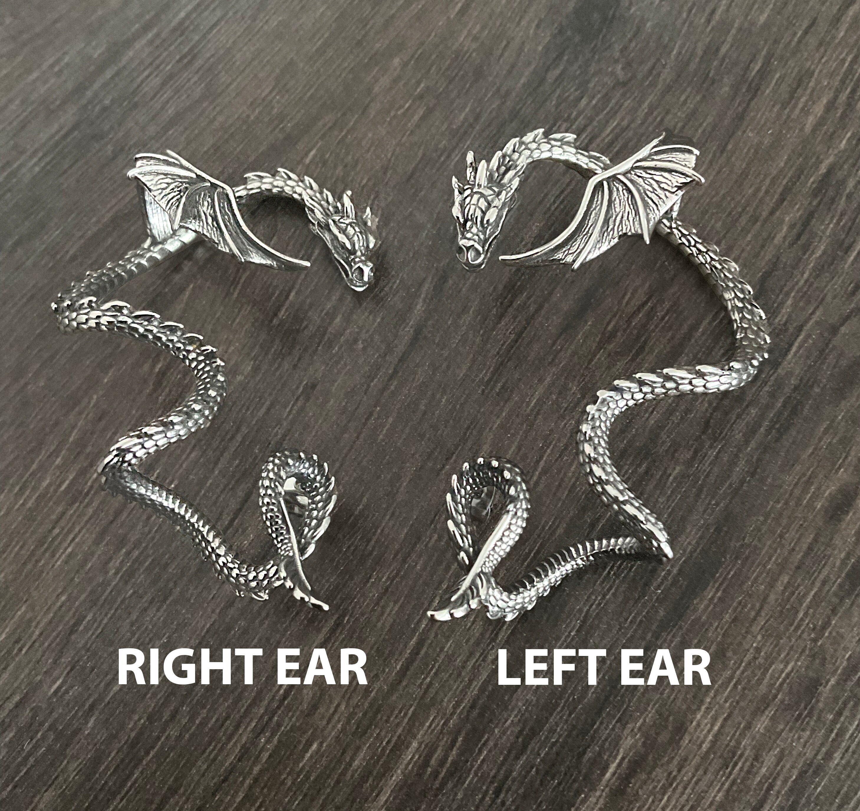 SINGLE Dragon Cuff Earring Dragon Cuff Earring Gothic - Etsy Australia