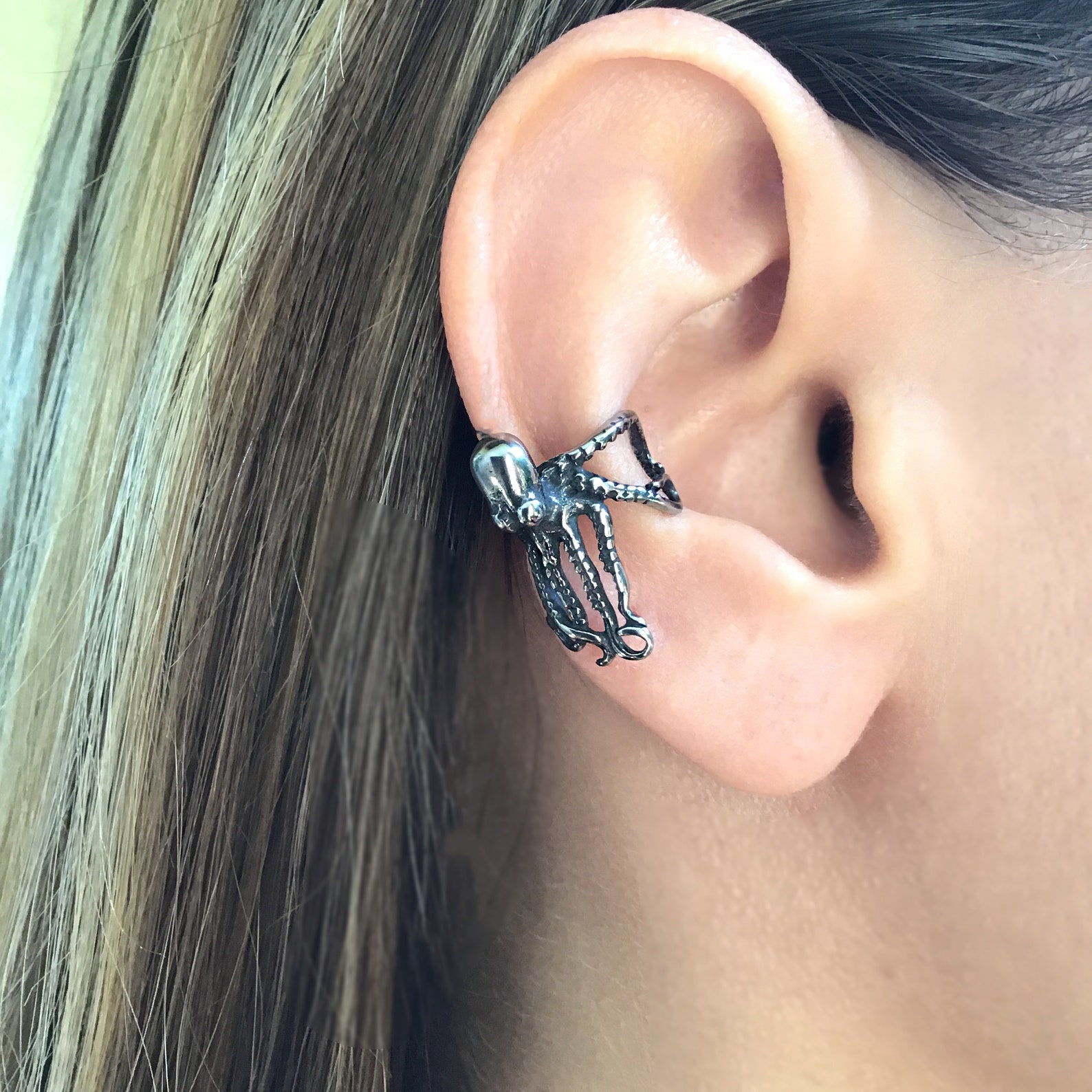 Octopus Ear Cuff Gothic Ear Cuff Stainless Steel Earrings | Etsy