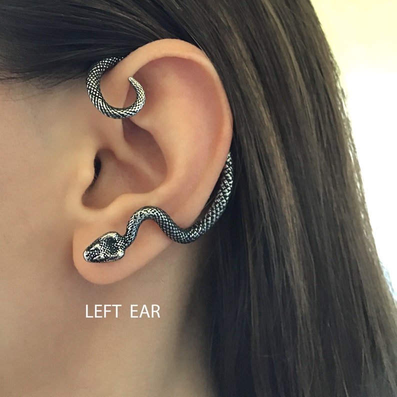 Serpent Ear Cuff, Gothic Snake Earring, Stainless Steel - Etsy