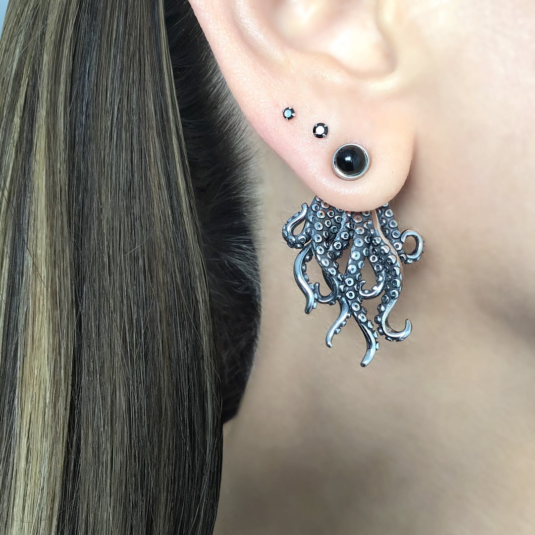 Octopus Front Back Earring, Octopus Earring, Gothic Earring,octopus ...