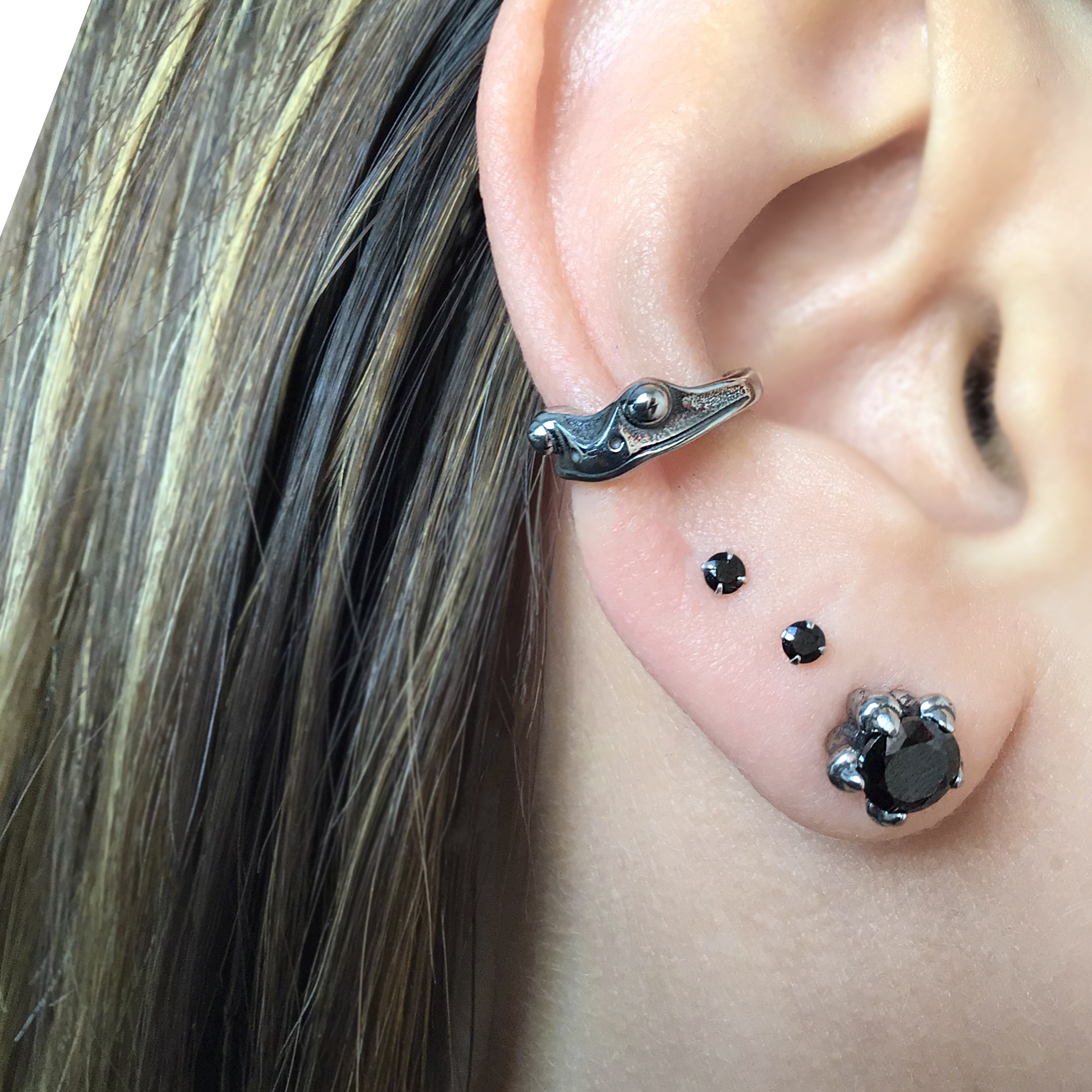 Frog Ear Cuff Gothic Ear Cuff Stainless Steel Earrings Ear - Etsy