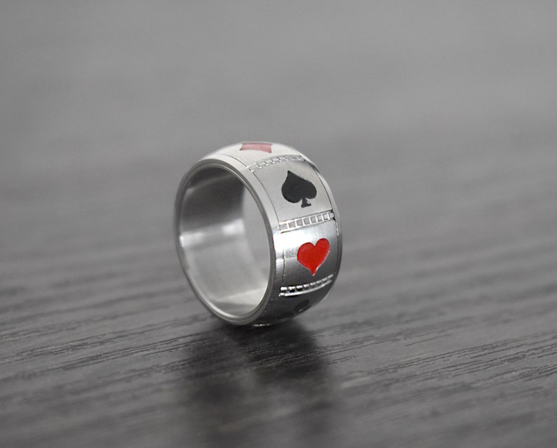 Playing Cards Suits Ring,stainless Steel Ring , Playing Cards Jewelry ...