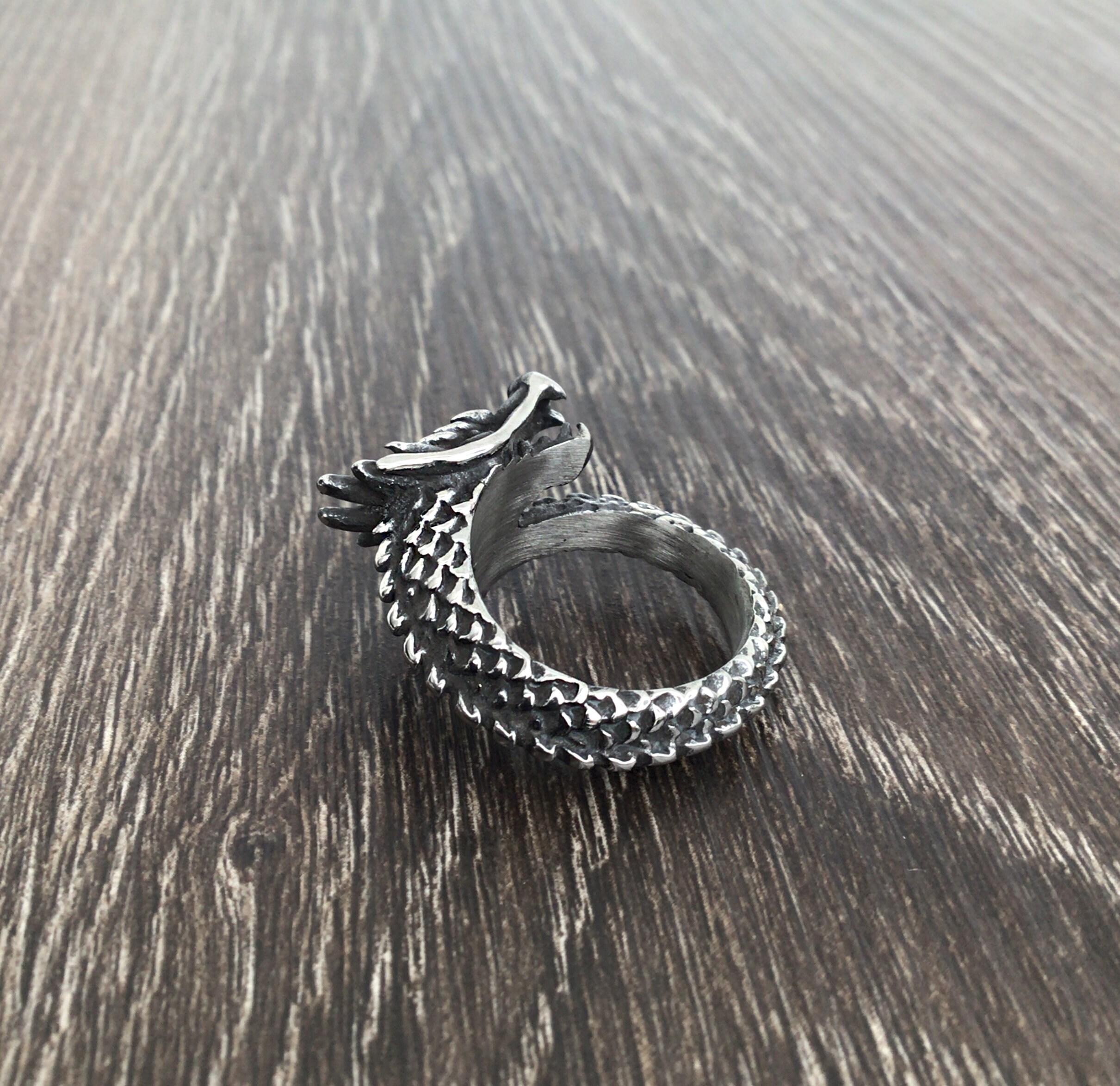 Dragon ringStainless steel dragon ring gothic jewelry | Etsy