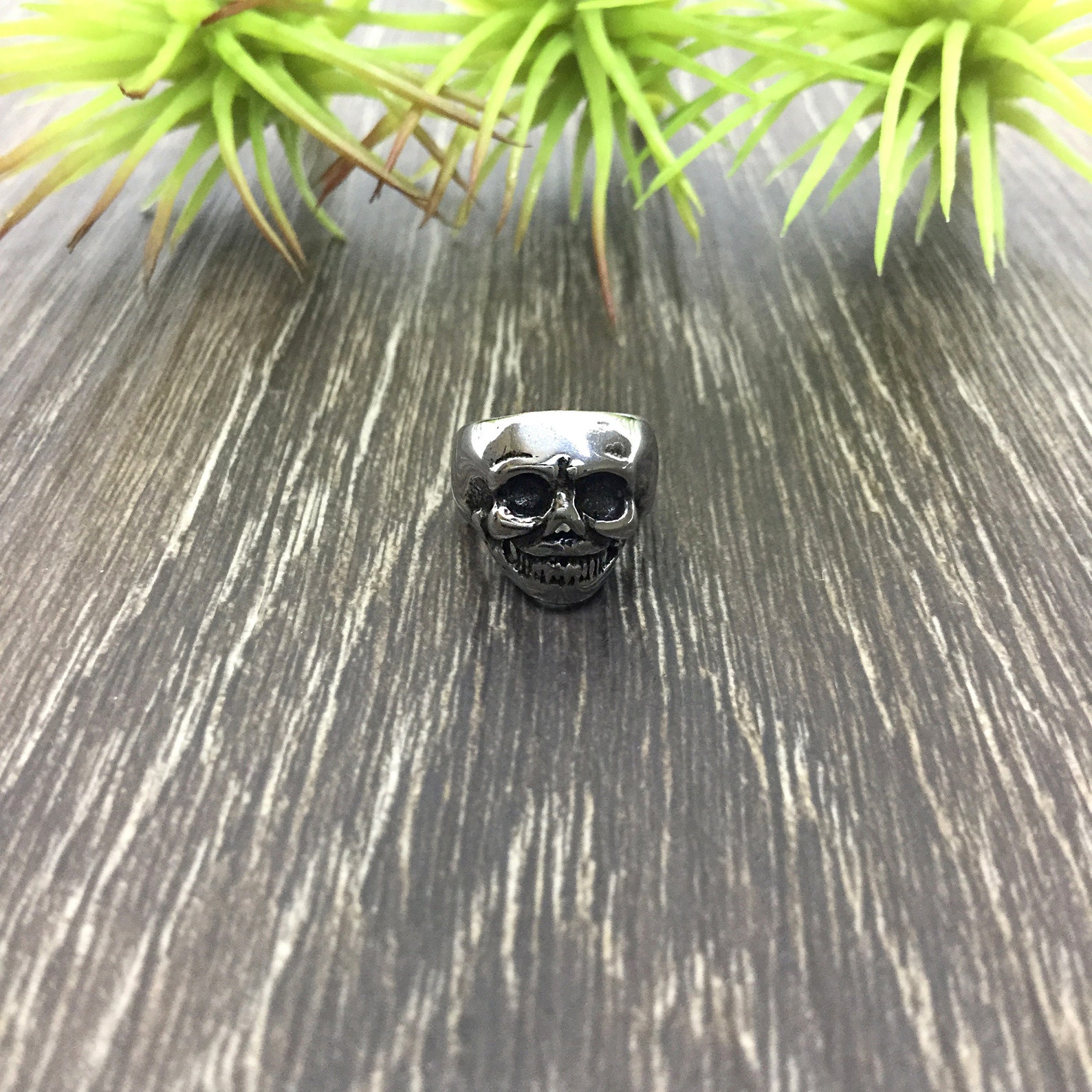 Skull Ear Cuff, Stainless Steel Gothic Earring, No Piercing - Etsy