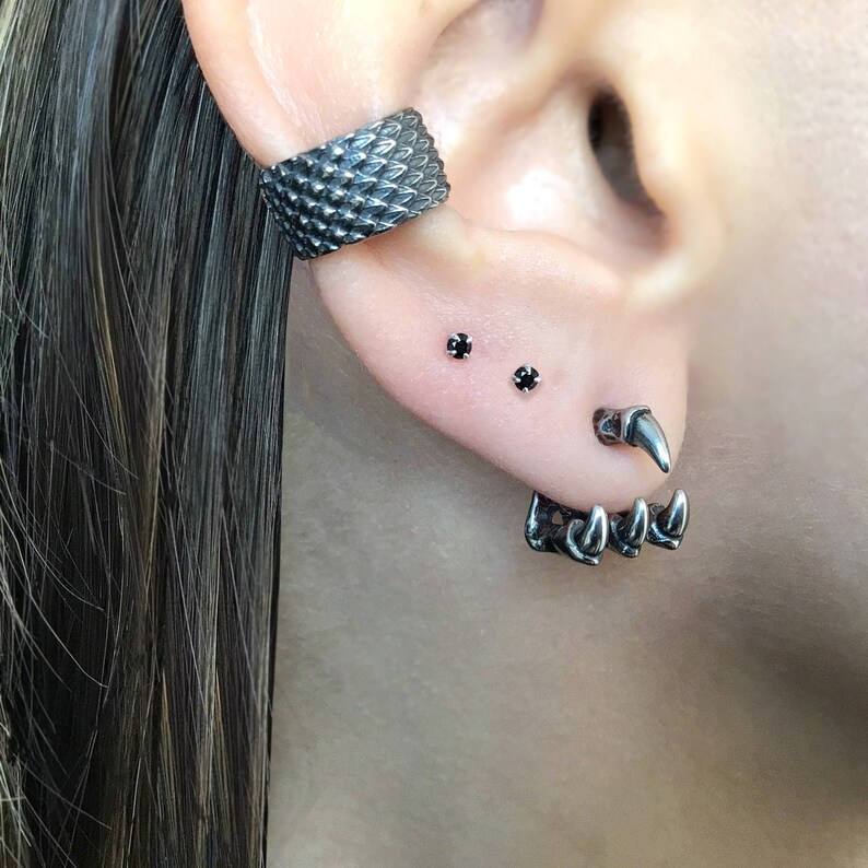 Dragon Scale Ear Cuff Gothic Ear Cuff Stainless Steel - Etsy