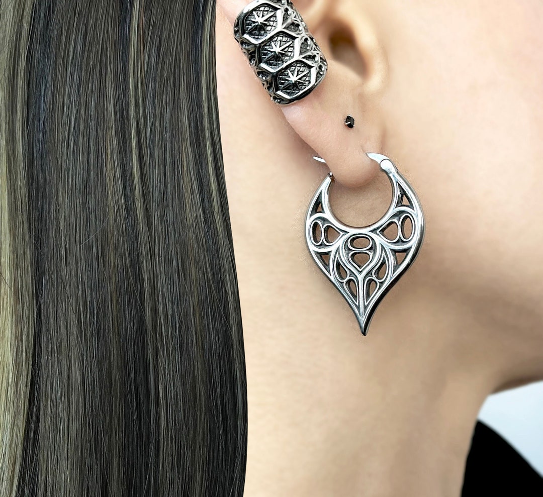 Gothic Hoop Earrings,gothic Cathedral Inspired Jewelry, Hoop Earrings ...