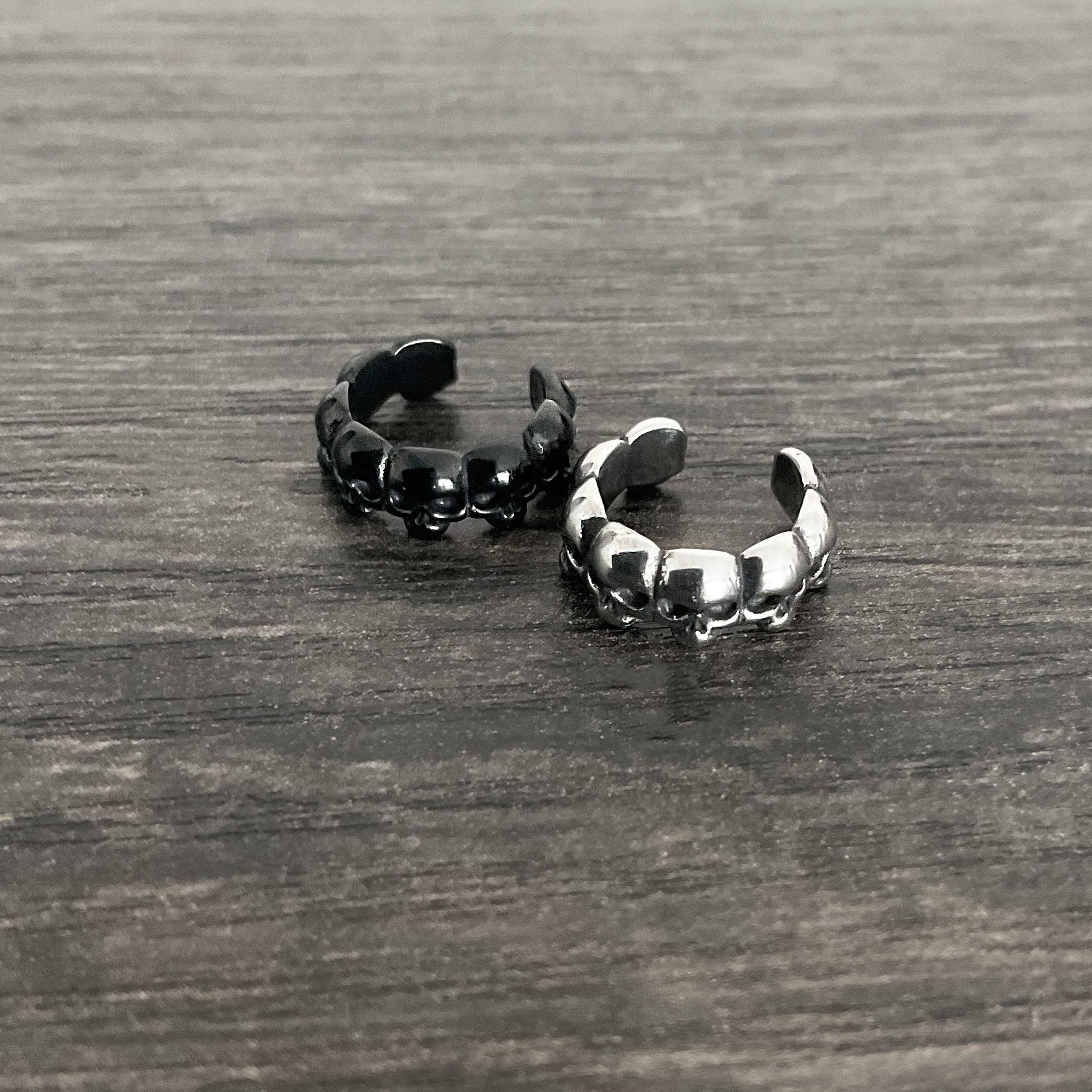Skull Ear Cuff, No Piercing Earring, Gothic Stainless Steel Jewelry - Etsy