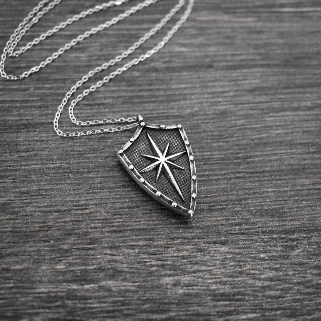 Shield Pendant,gothic Necklace, Gothic Pendant,unisex Necklace ...