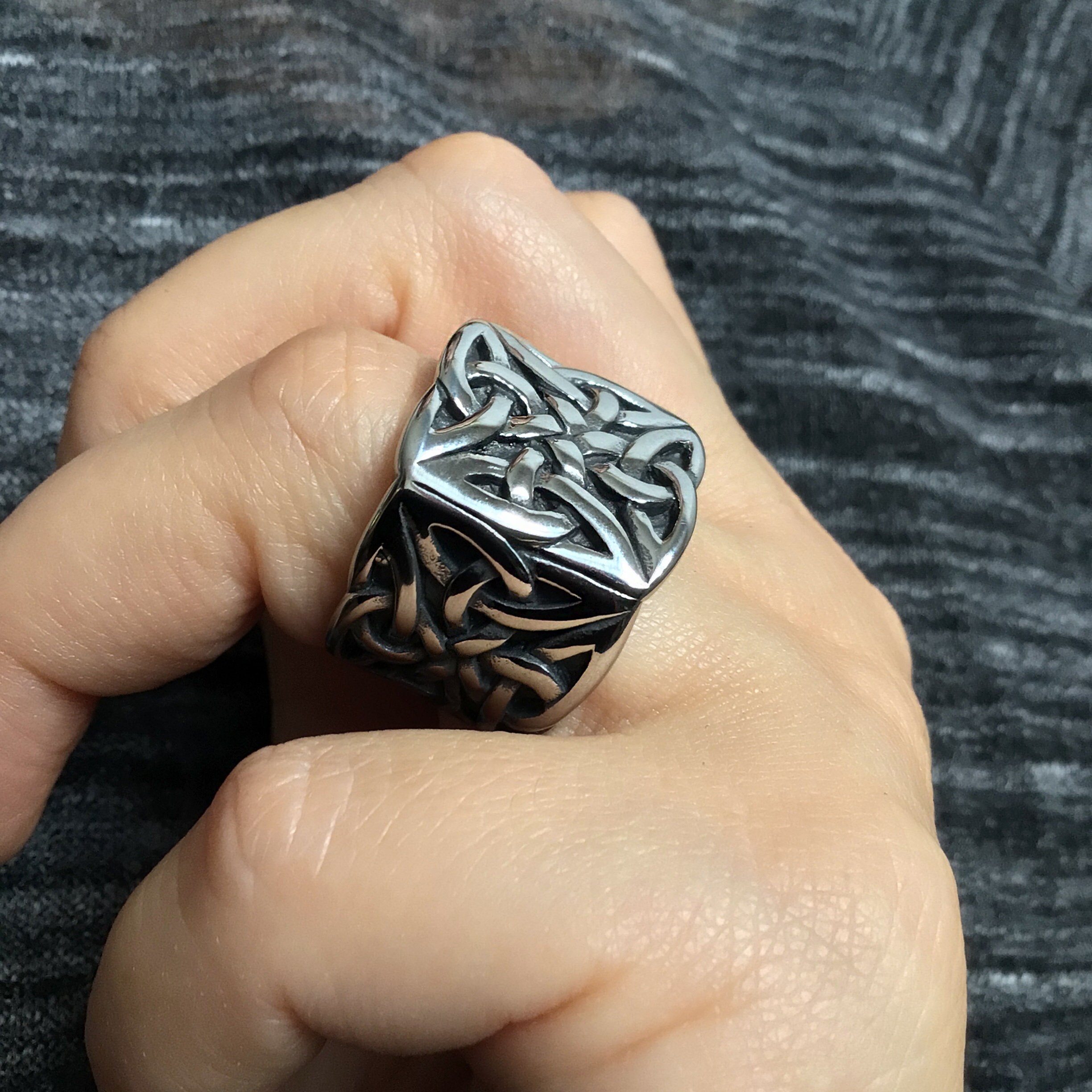 Celtic Knot Signet Ringceltic Ring 4 Point Celtic Knot Ring | Etsy