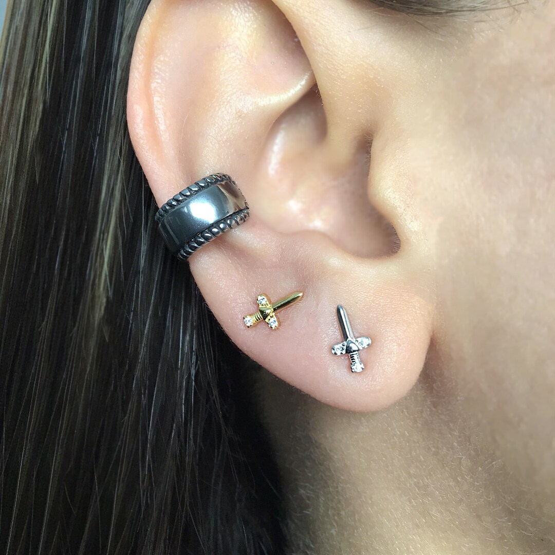 Dagger Studs Tiny Dagger Earrings Sterling Silver Dagger - Etsy