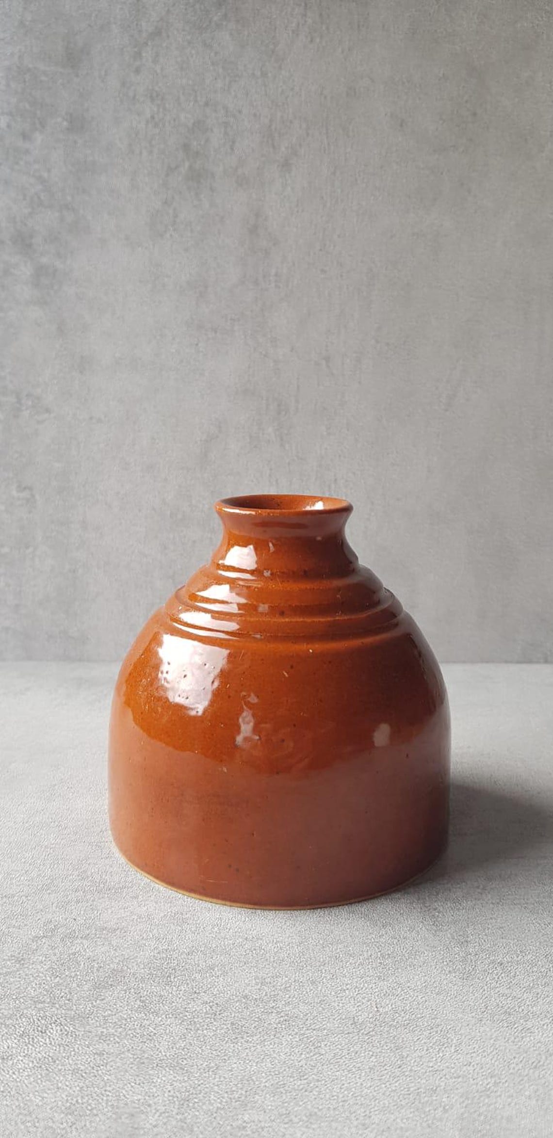 Burnt Orange Ceramic Vase - Etsy