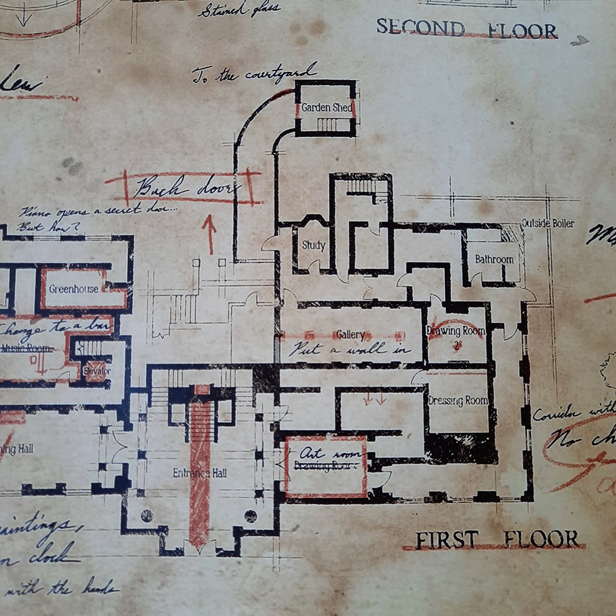 Resident Evil Spencer Mansion Map Plan Poster - Etsy