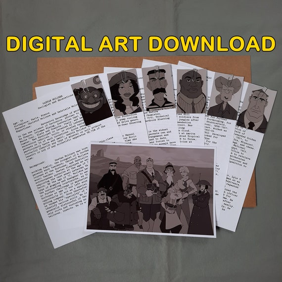 Atlantis: the Lost Empire Characters Dossier File Digital | Etsy