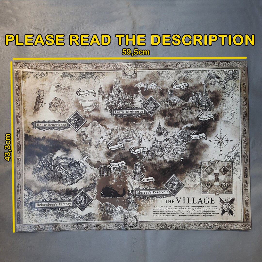 Resident Evil Village Poster Map - Etsy