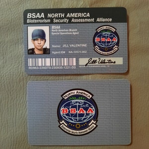 Resident Evil 1 & HD Remaster ID Card Jill Valentine, Chris Redfield - Etsy