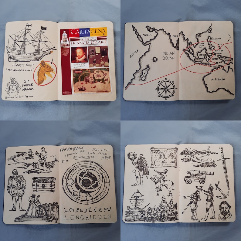 Diario de Nathan Drake en Uncharted 3 - Etsy España