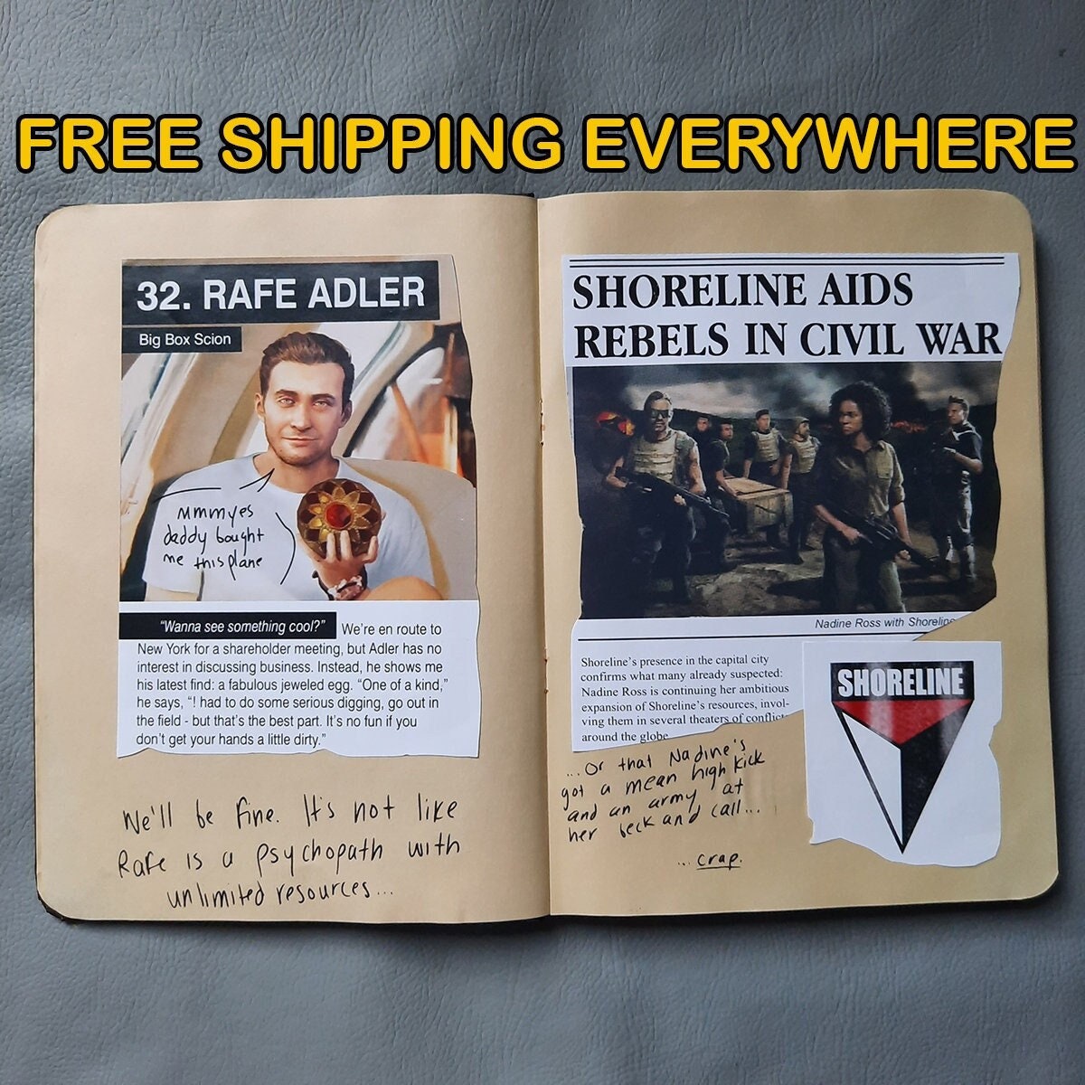 Uncharted 4 Nathan Drake's Journal - Etsy