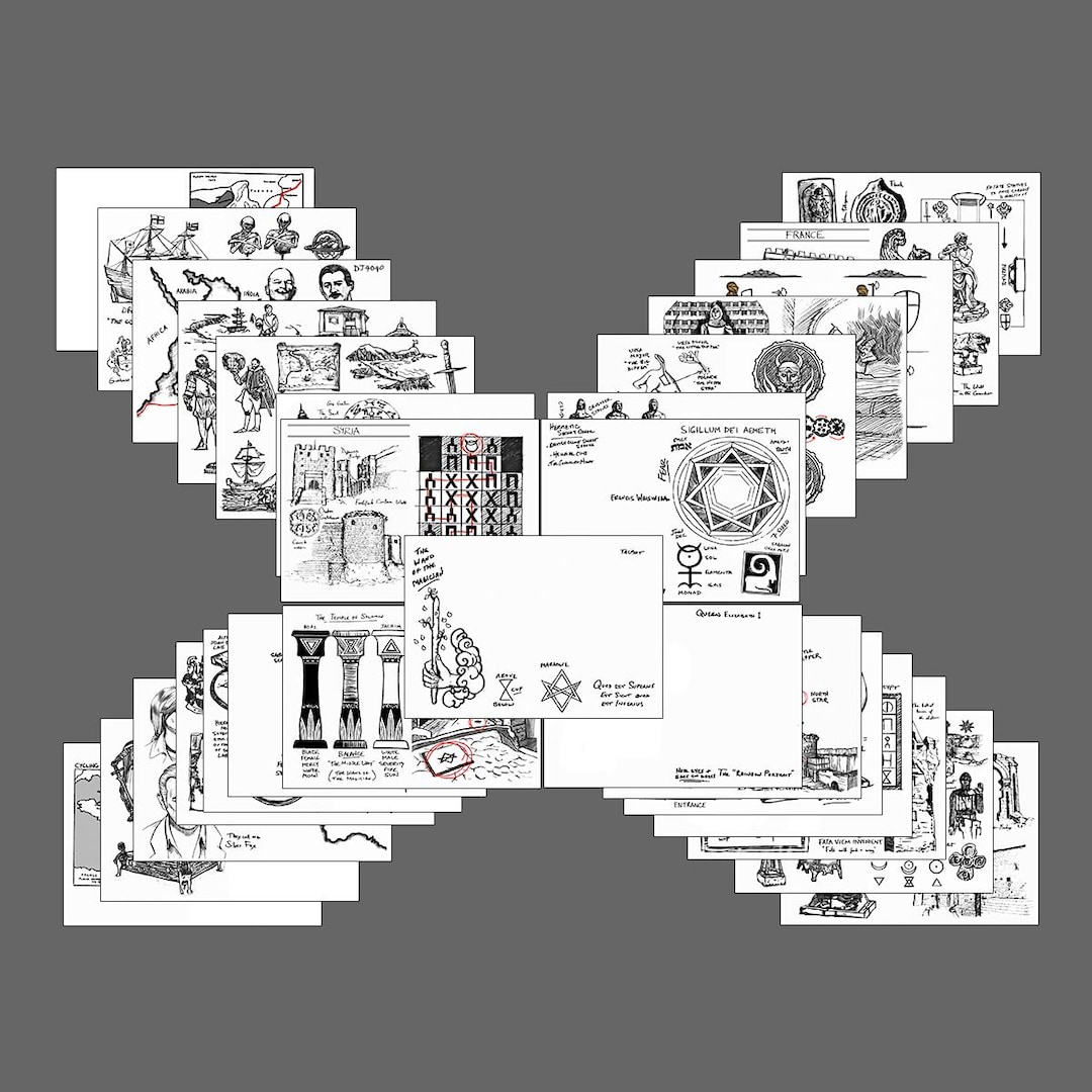Uncharted 3 Nathan Drake Journal Diary Drawings Inserts Digital Art ...