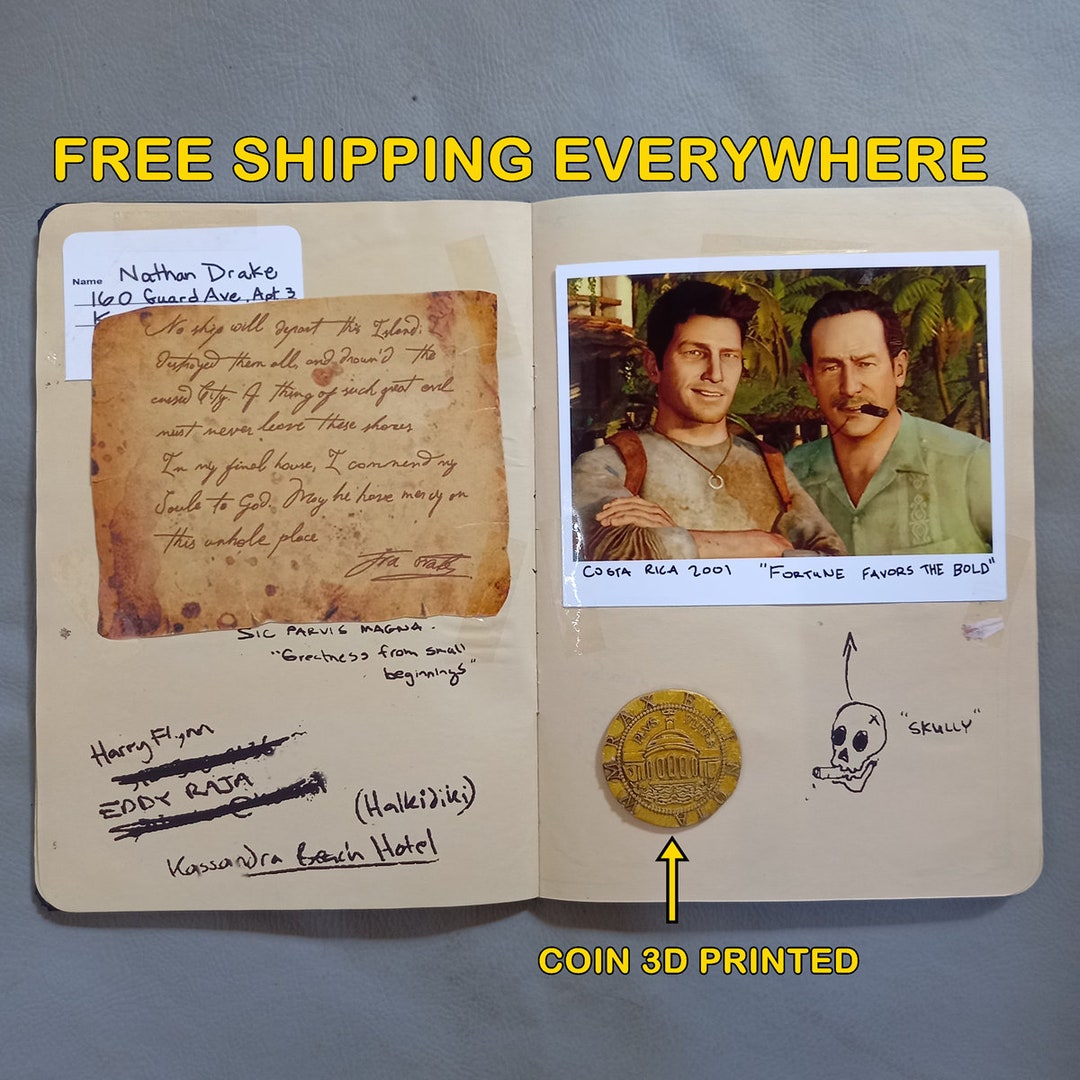 Uncharted 2 Nathan Drake's Journal Diary - Etsy