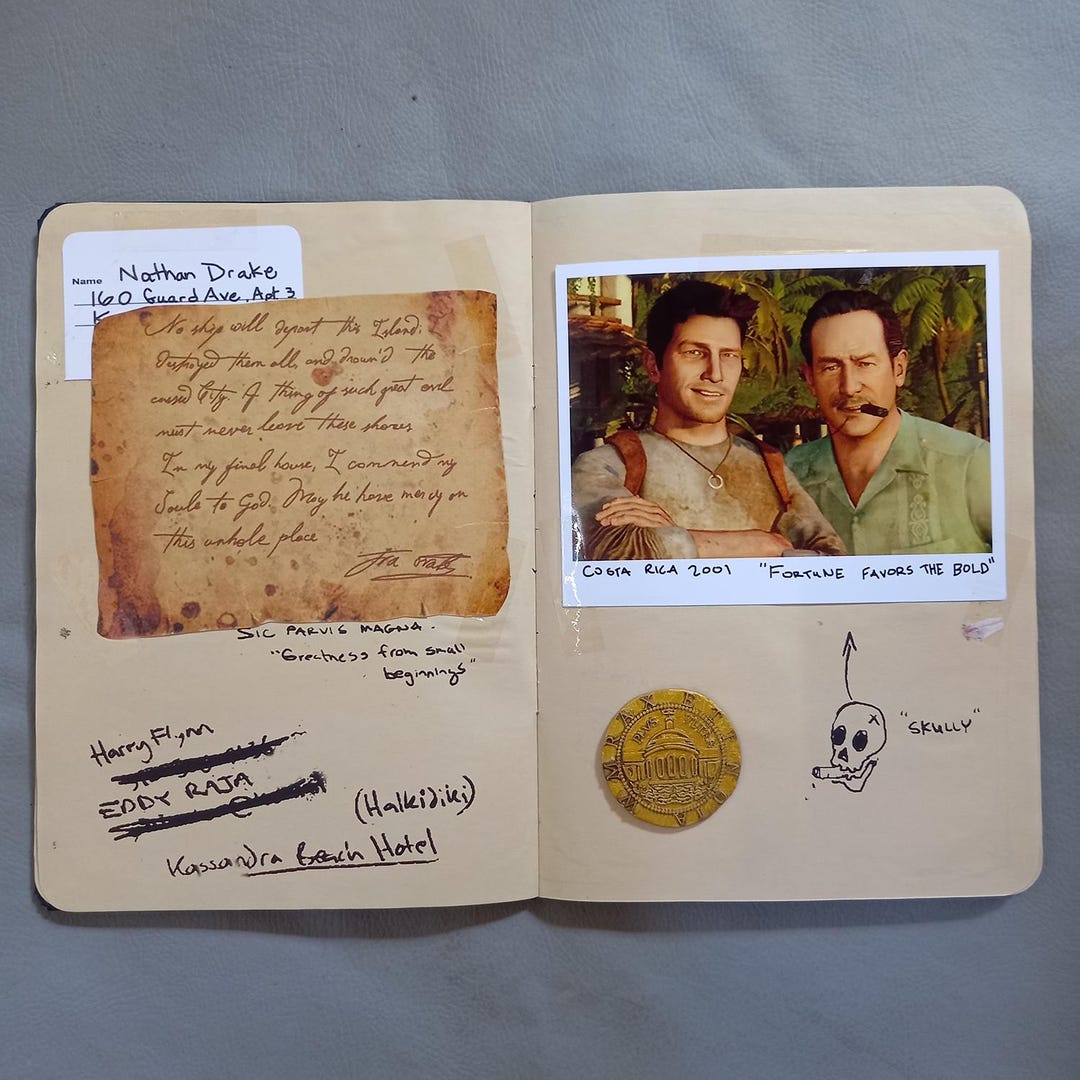 Uncharted 2 Nathan Drake's Journal Diary - Etsy