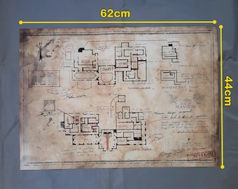 Resident Evil, Spencer Mansion Plan, High Quality A3/A2 DIGITAL FILE ...