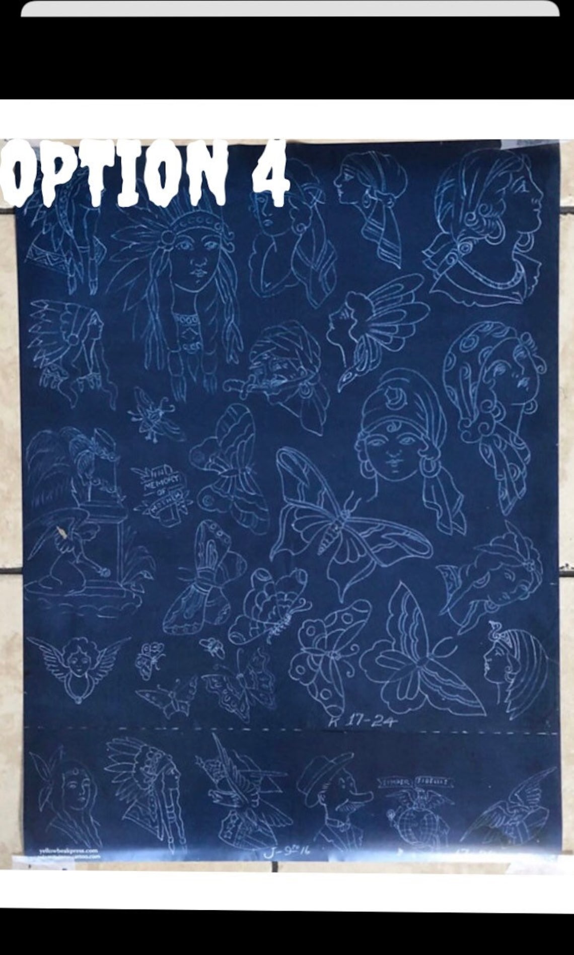 Percy Waters Antique Tattoo Flash Blueprint Poster - Etsy
