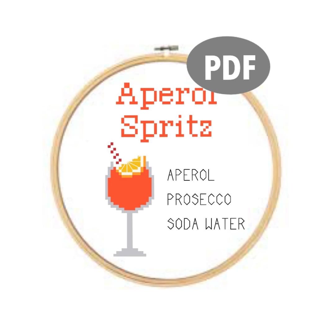 Aperol Spritz Ingredients Cross Stitch Stitch Pattern - Etsy