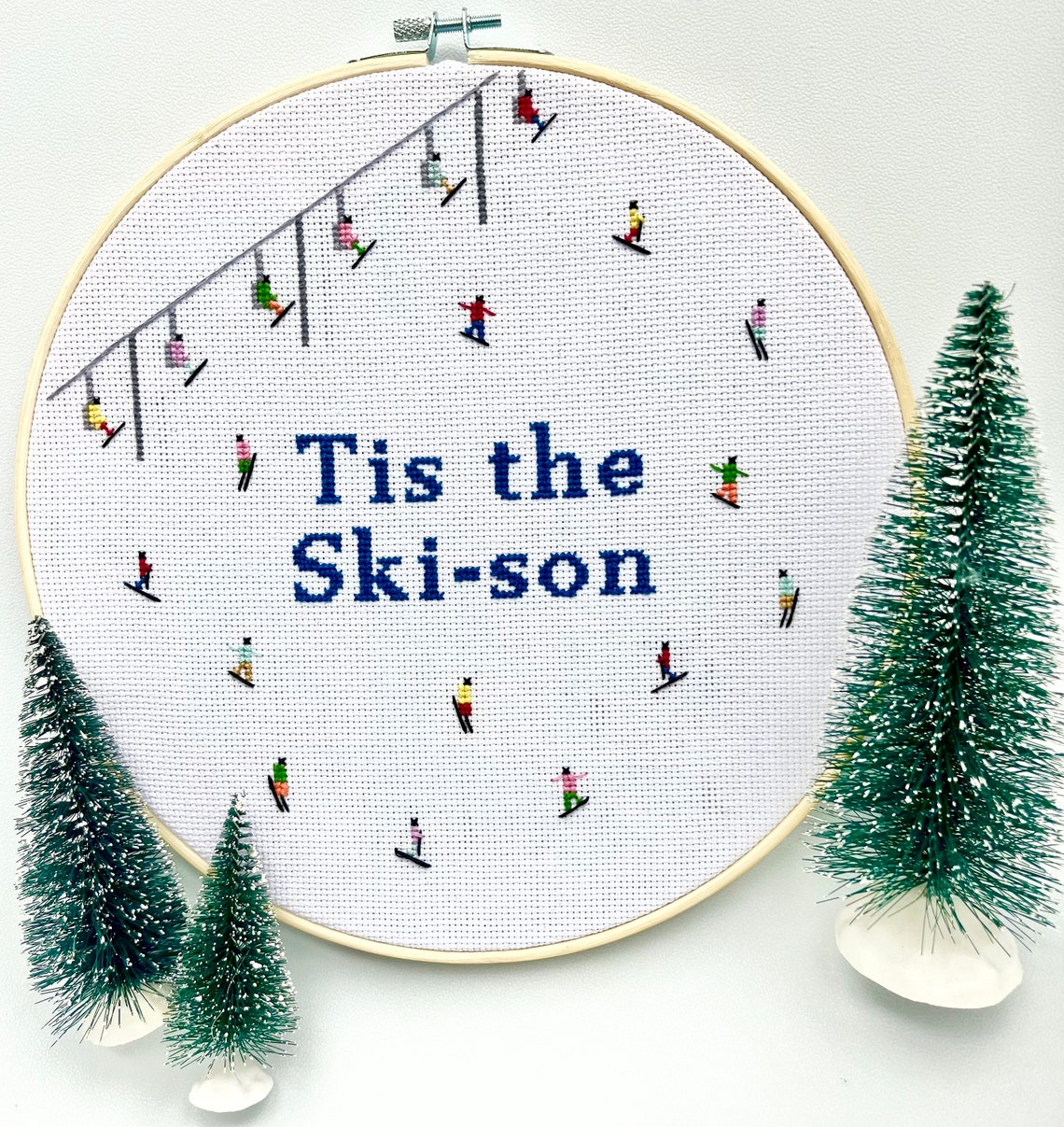 Tis the Ski-son Cross Stitch Pattern - Etsy