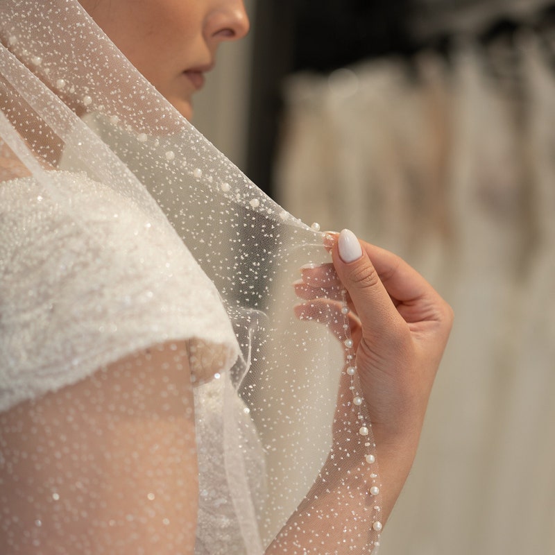 Beaded Bridal Veil - Etsy