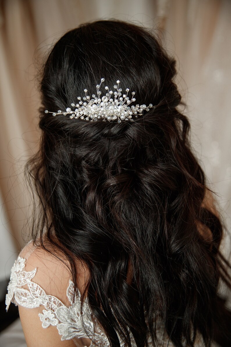 Bridal Hair Comb Pearl Head Piece Wedding - Etsy